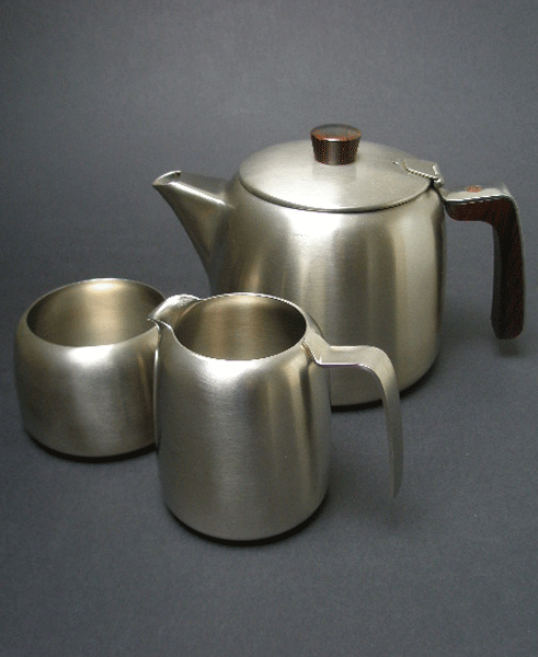 OLD HALL STAINLESS STEEL 3 PIECE TEA SET 1960s - A Pretty Penny ...